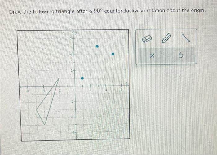 Solved Draw the following triangle after a 90∘ | Chegg.com