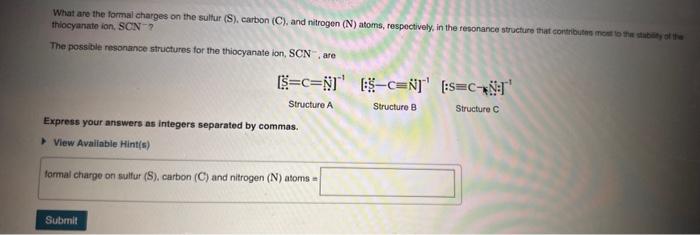 Solved Calculate the formal charge on each of the oxygen (O) | Chegg.com