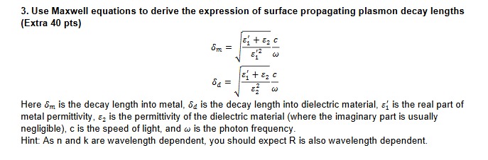 Solved Use Maxwell equations to ﻿derive the expression of | Chegg.com
