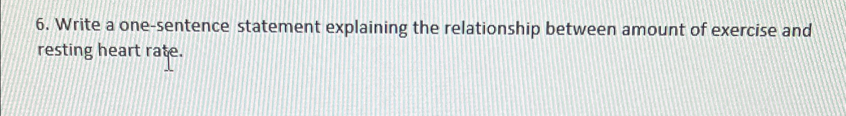 Solved Write a one-sentence statement explaining the | Chegg.com