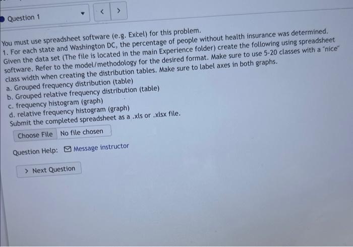 You must use spreadsheet software (e.g. Excel) for | Chegg.com
