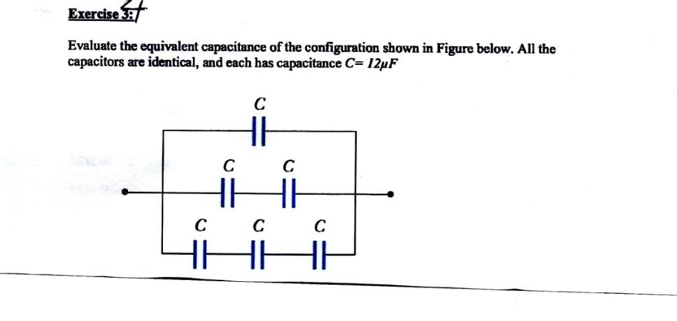 Solved Exercise Evaluate the equivalent capacitance of the | Chegg.com