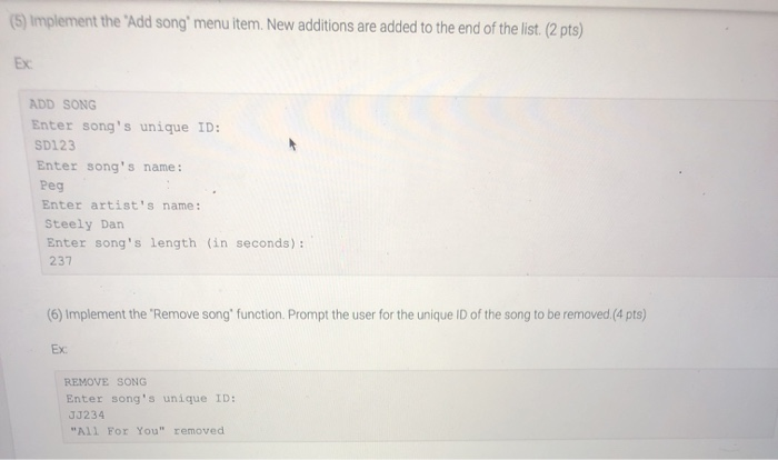 Solved 8.15 LAB*: Program: Playlist You will be building a | Chegg.com