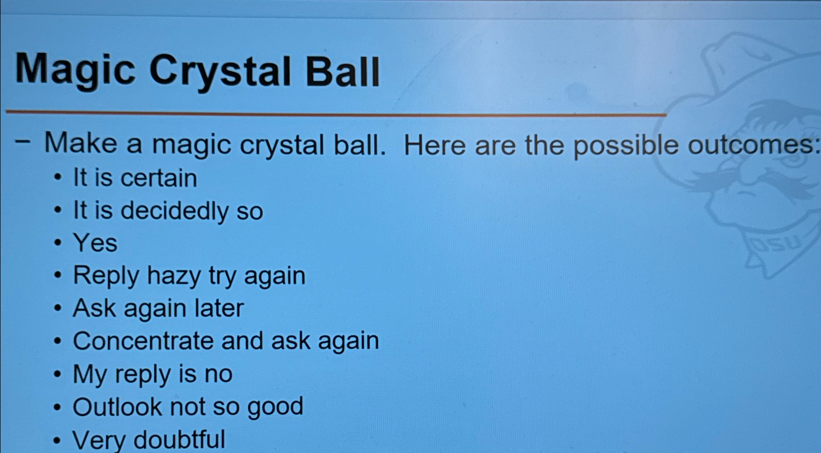 Solved Magic Crystal BallMake a magic crystal ball. Here are | Chegg.com