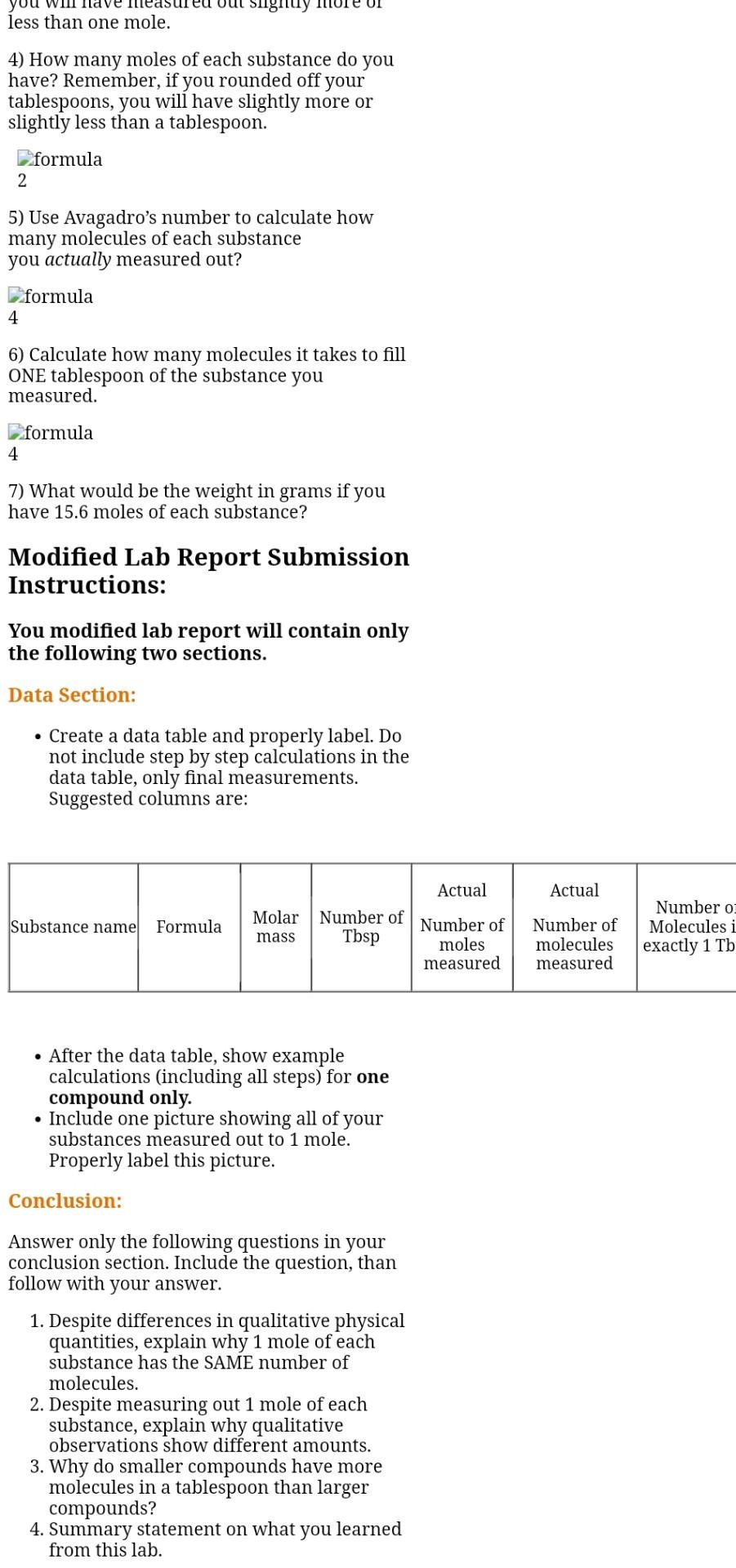 Solved Mole Lab Instructions Introduction For this lab, you | Chegg.com