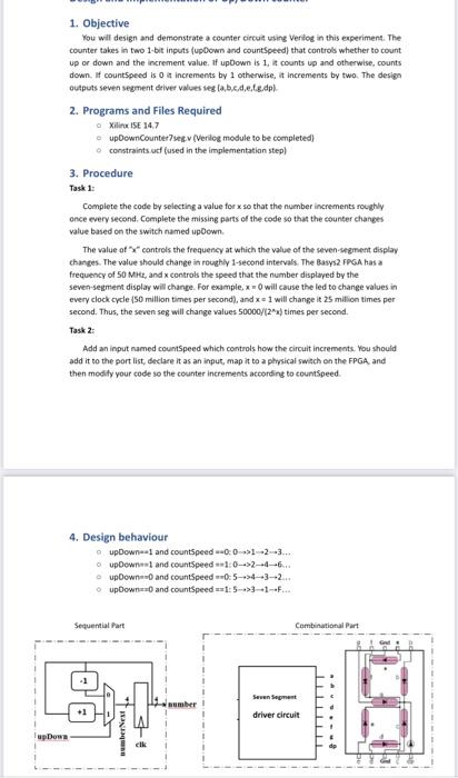 Solved 1. Objective Nou will design and demonstrate a | Chegg.com