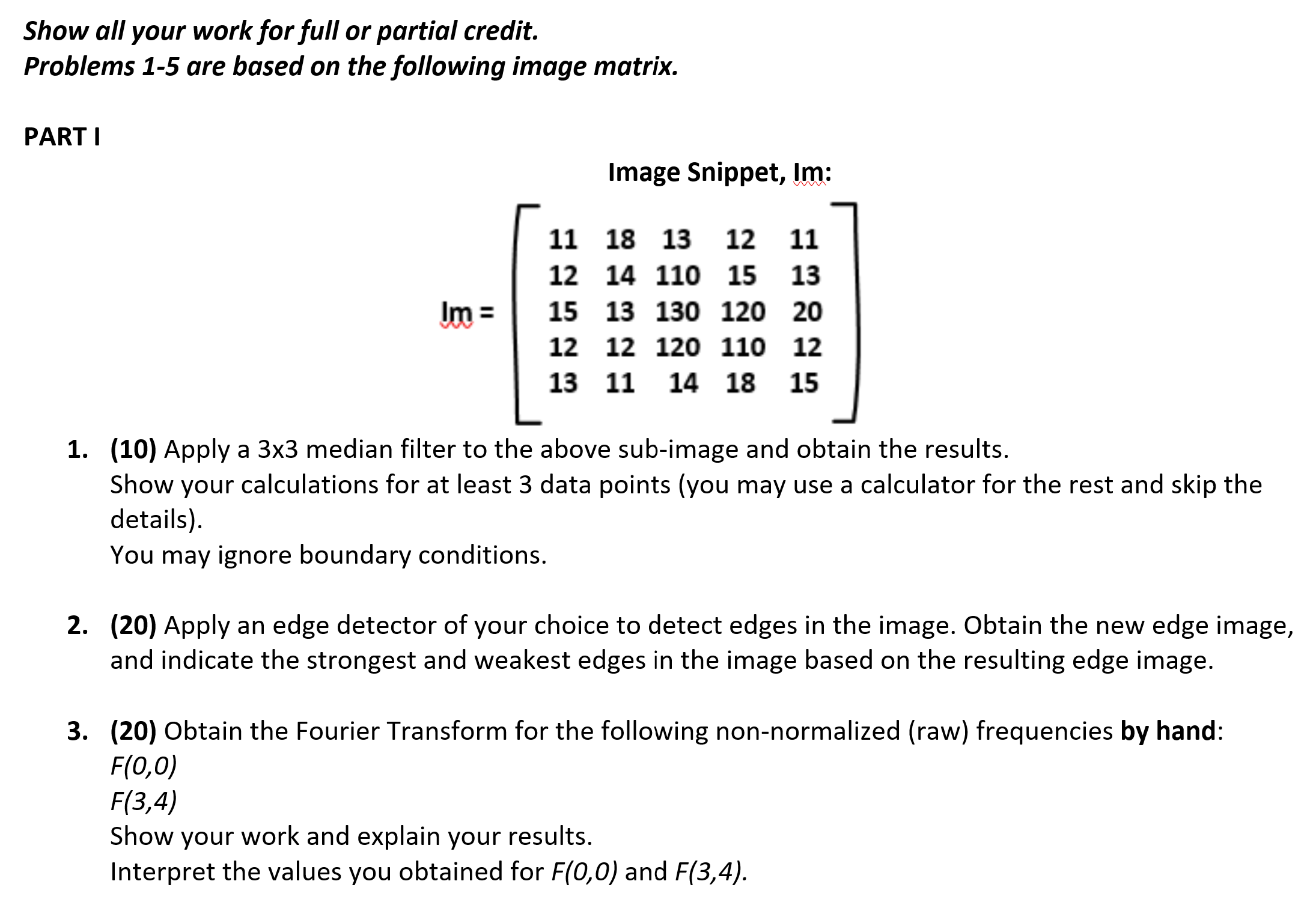 Solved Show all your work for full or partial | Chegg.com