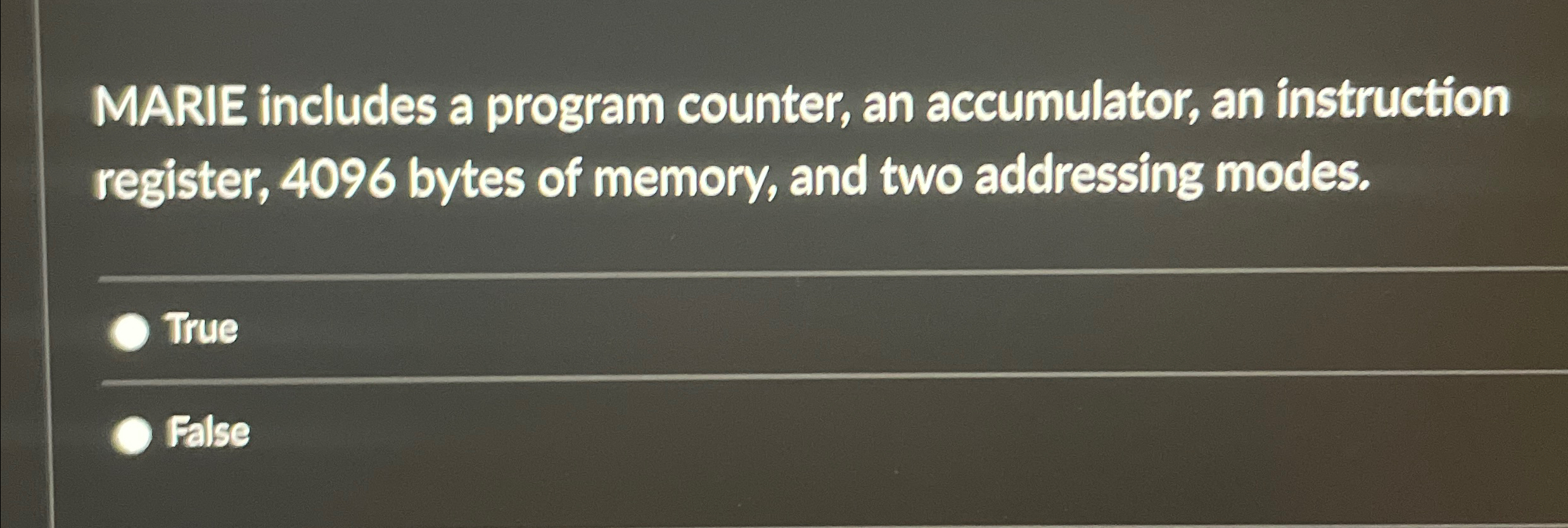 Solved MARIE includes a program counter, an accumulator, an | Chegg.com