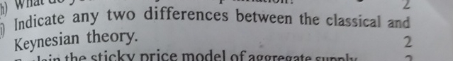 Solved Indicate any two differences between the classical | Chegg.com