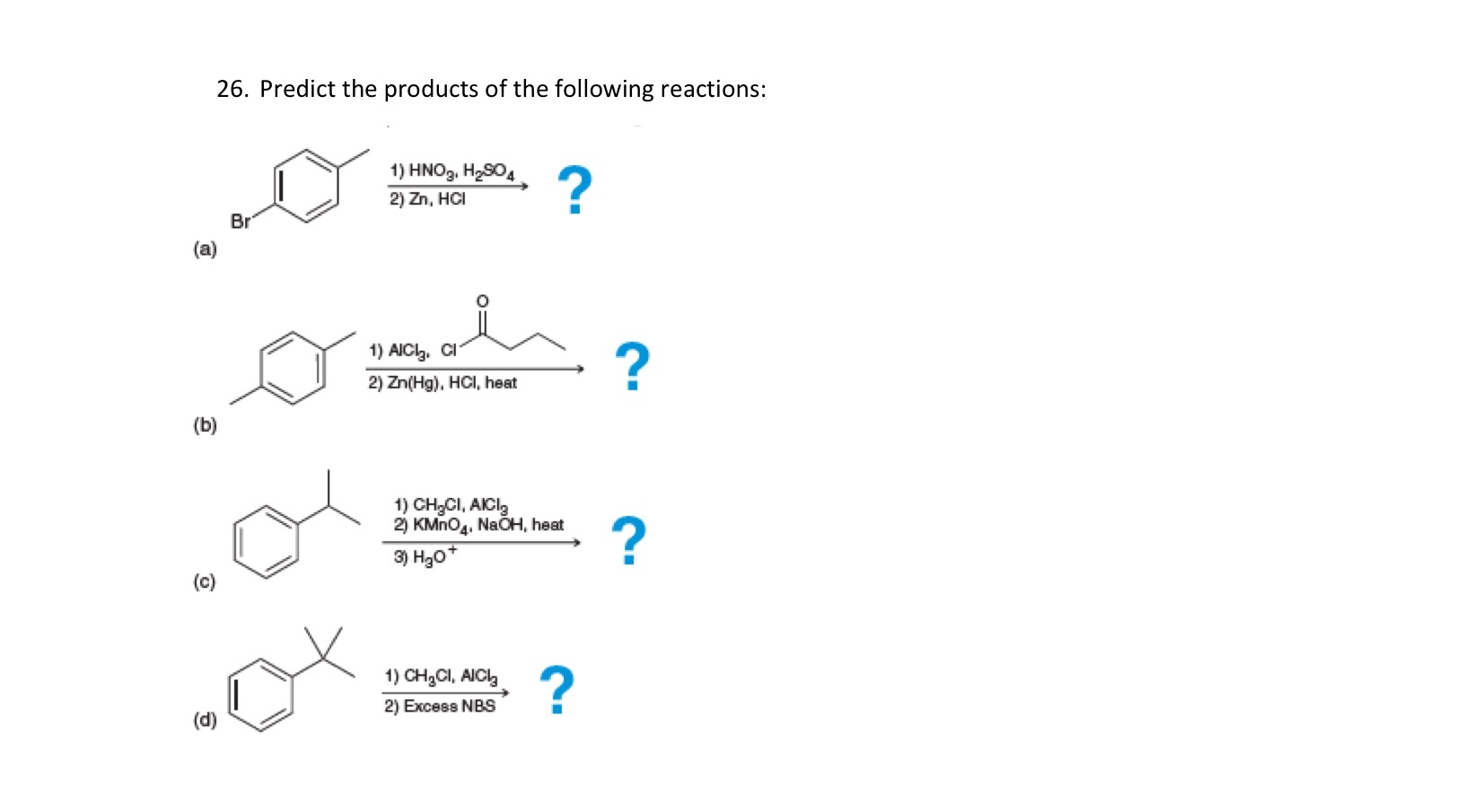 Solved Predict the products of the following reactions: | Chegg.com
