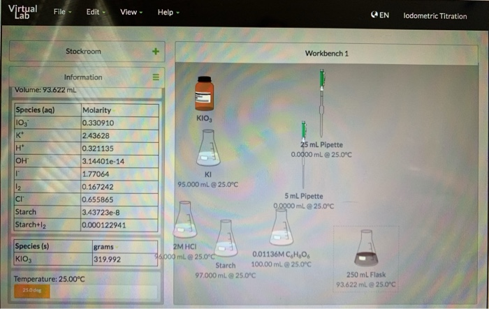Colorimetric Titration Experiment - Determine the | Chegg.com