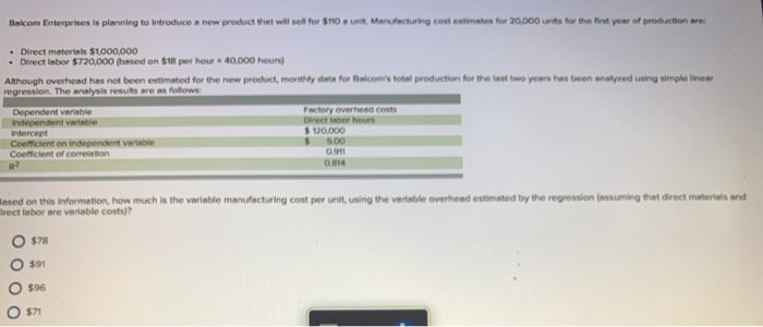 Solved Which cost estimation method does not use the | Chegg.com