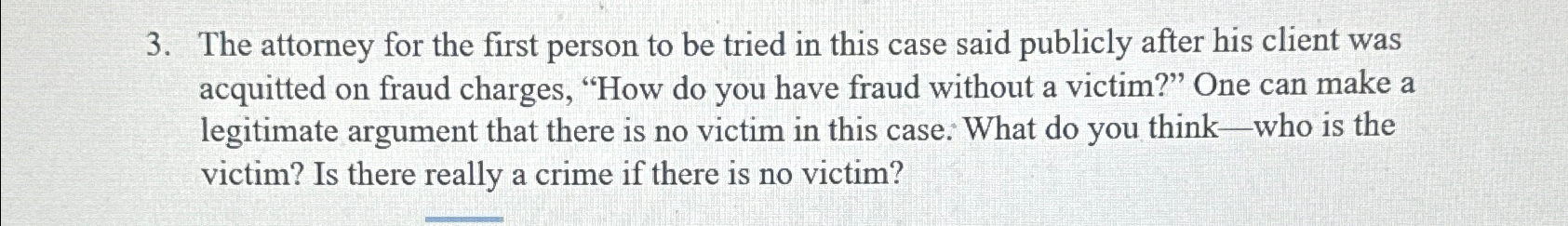 Solved The attorney for the first person to be tried in this | Chegg.com