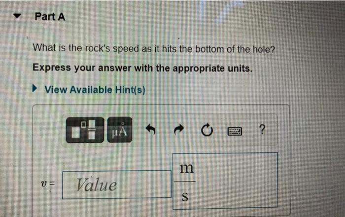 Solved A rock is tossed straight up from the ground with a | Chegg.com