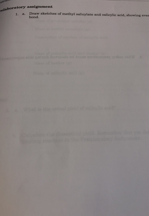 Solved laboratory assignment 1. a. Draw sketches of methyl | Chegg.com