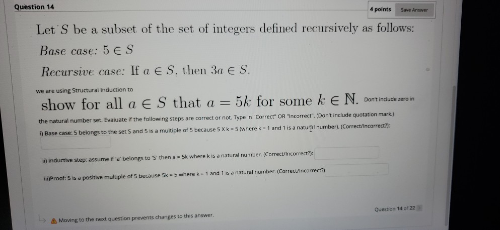 Solved Question 14 4 points Save Answer Let S be a subset of | Chegg.com