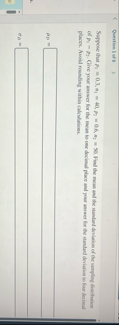 Solved Question 1 ﻿of 8Suppose that | Chegg.com