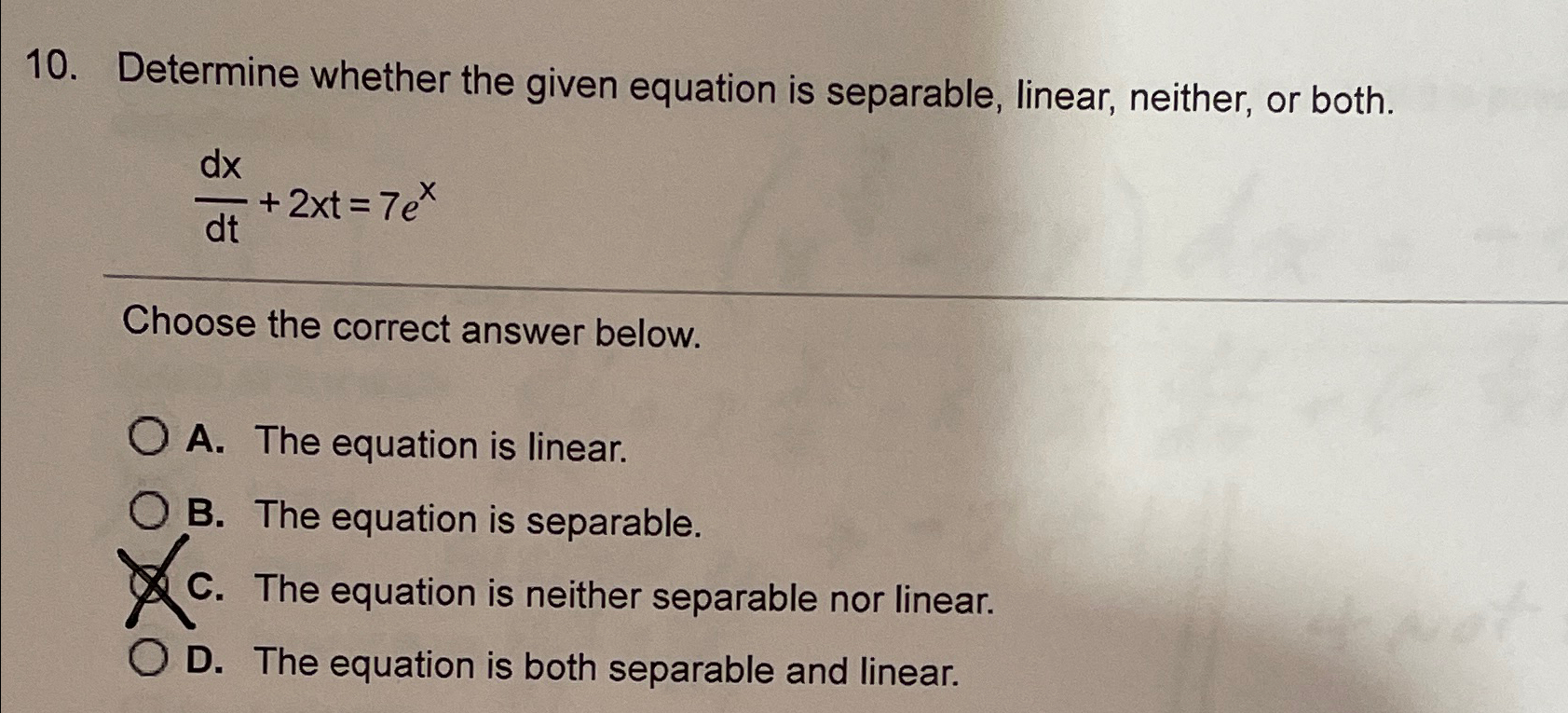 Solved Determine Whether The Given Equation Is Separable