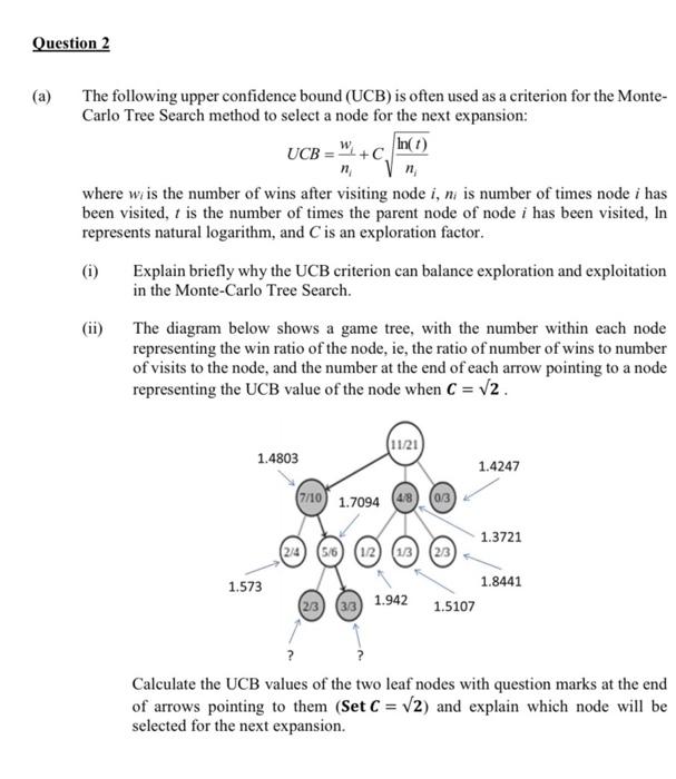 Solved The following upper confidence bound (UCB) is often | Chegg.com Solved The following upper confidence bound (UCB) is often | Chegg.com