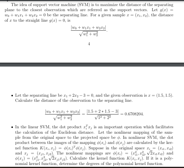 Solved The idea of support vector machine (SVM) ﻿is to | Chegg.com
