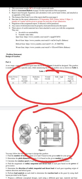A two-stage, compound reverted gear train shown in | Chegg.com