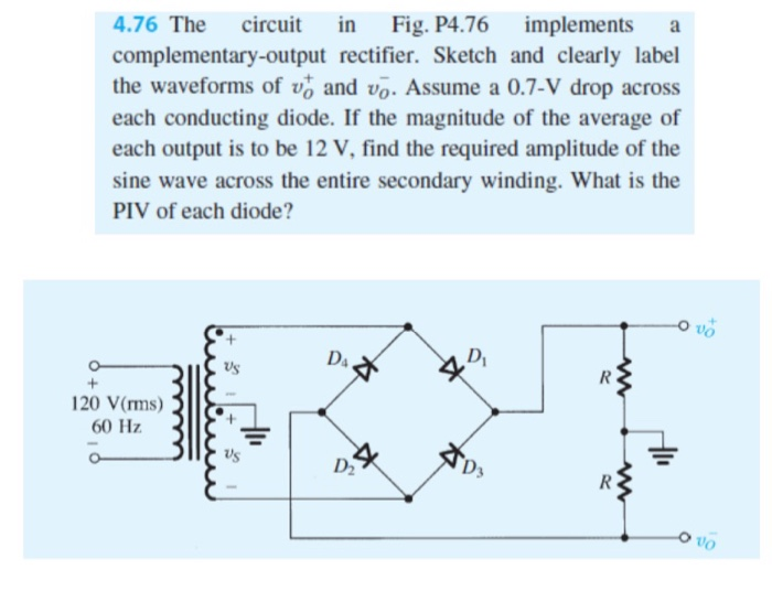 Solved 4.76 The circuit in Fig. P4.76 implements a | Chegg.com