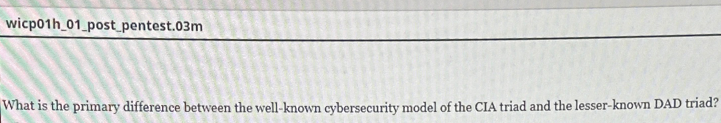 Solved What is the primary difference between the well-known | Chegg.com