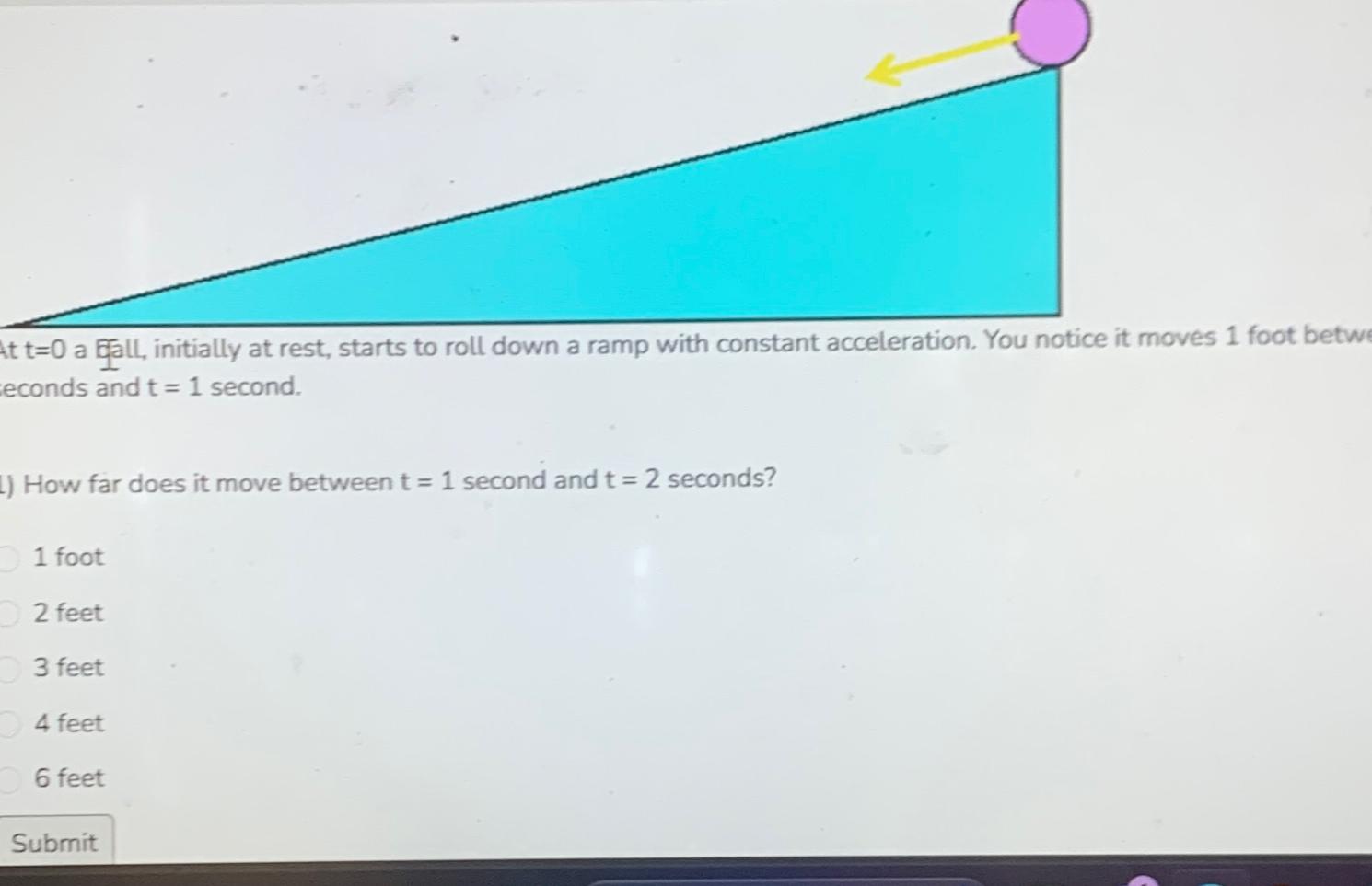 Solved At t=0 ﻿a Eqall, initially at rest, starts to roll | Chegg.com
