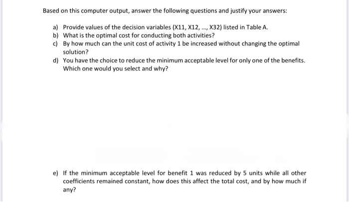 Solved You are given the following incomplete table of data | Chegg.com