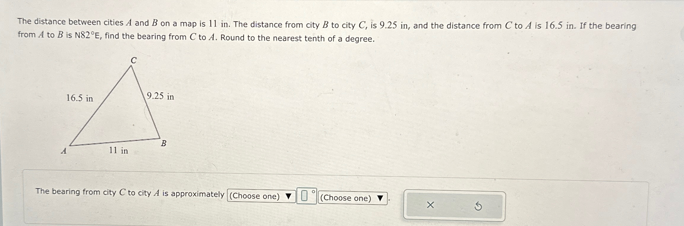 Solved The distance between cities A and B ﻿on a map is | Chegg.com