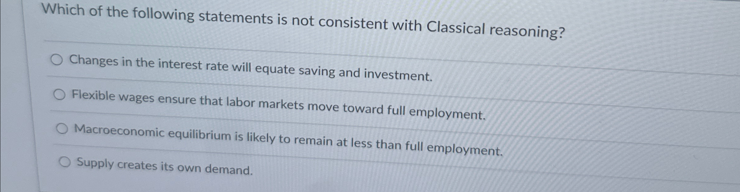 Solved Which of the following statements is not consistent | Chegg.com