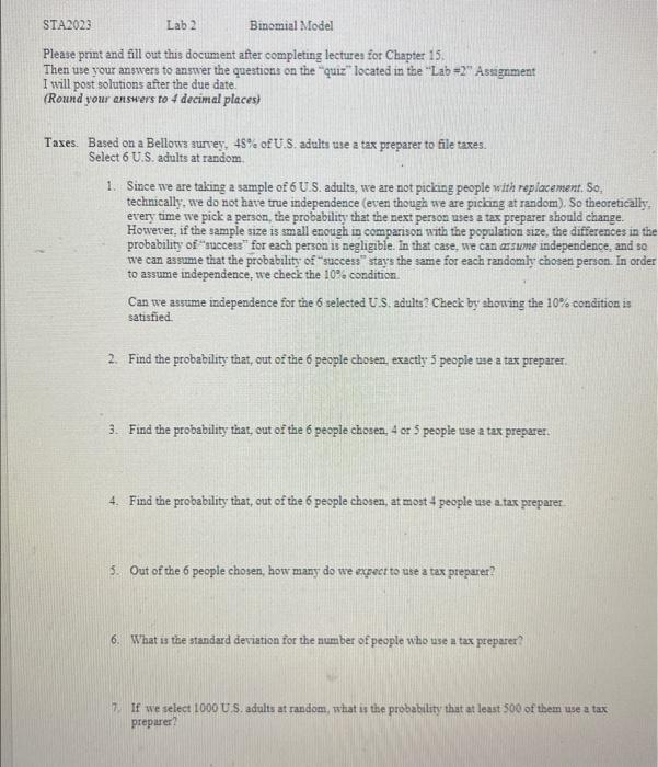 Solved Lab 2 print and fill out this document after | Chegg.com