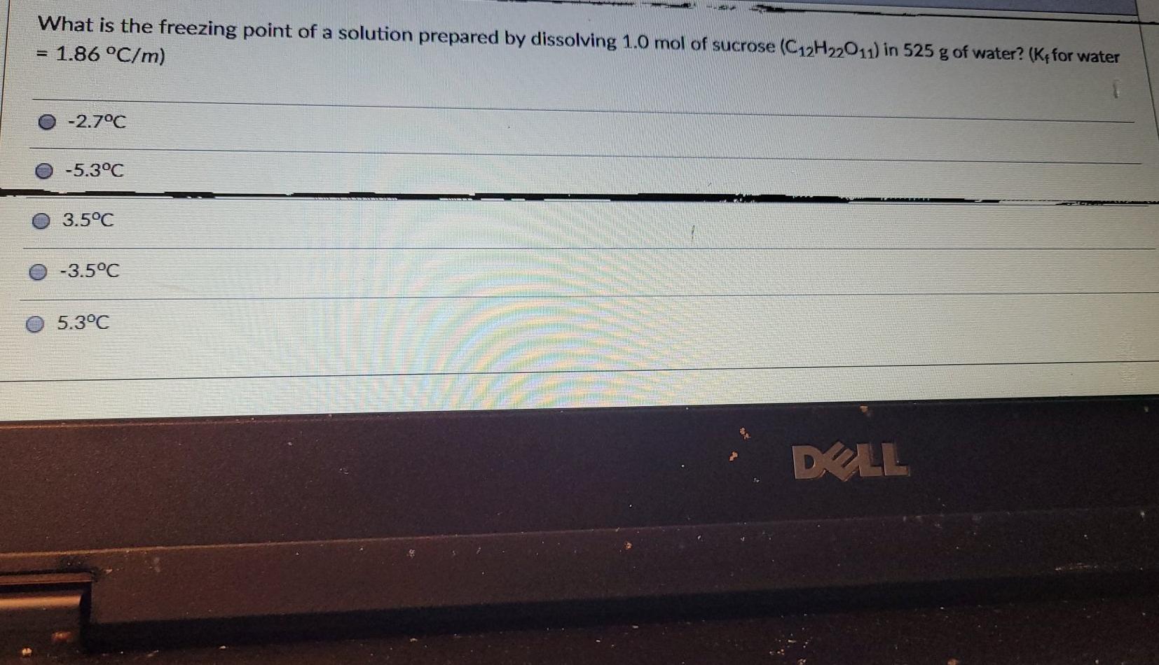 Solved What is the freezing point of a solution prepared by | Chegg.com