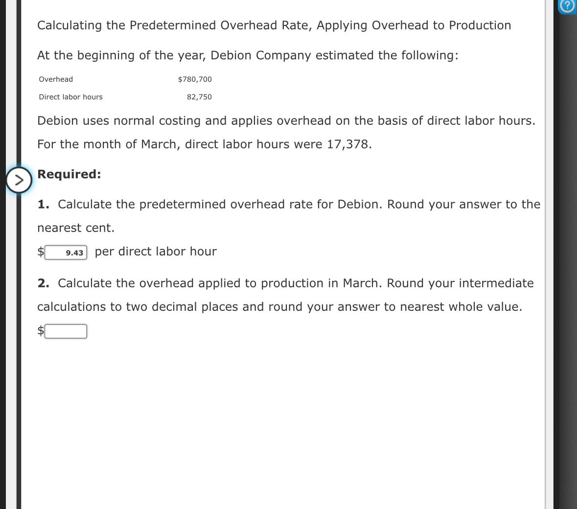 Solved Calculating the Predetermined Overhead Rate, Applying | Chegg.com
