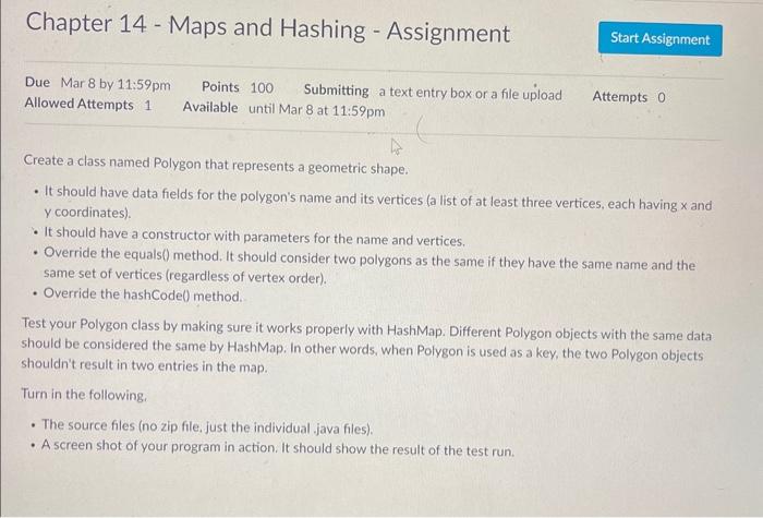 Solved Create a class named Polygon that represents a | Chegg.com