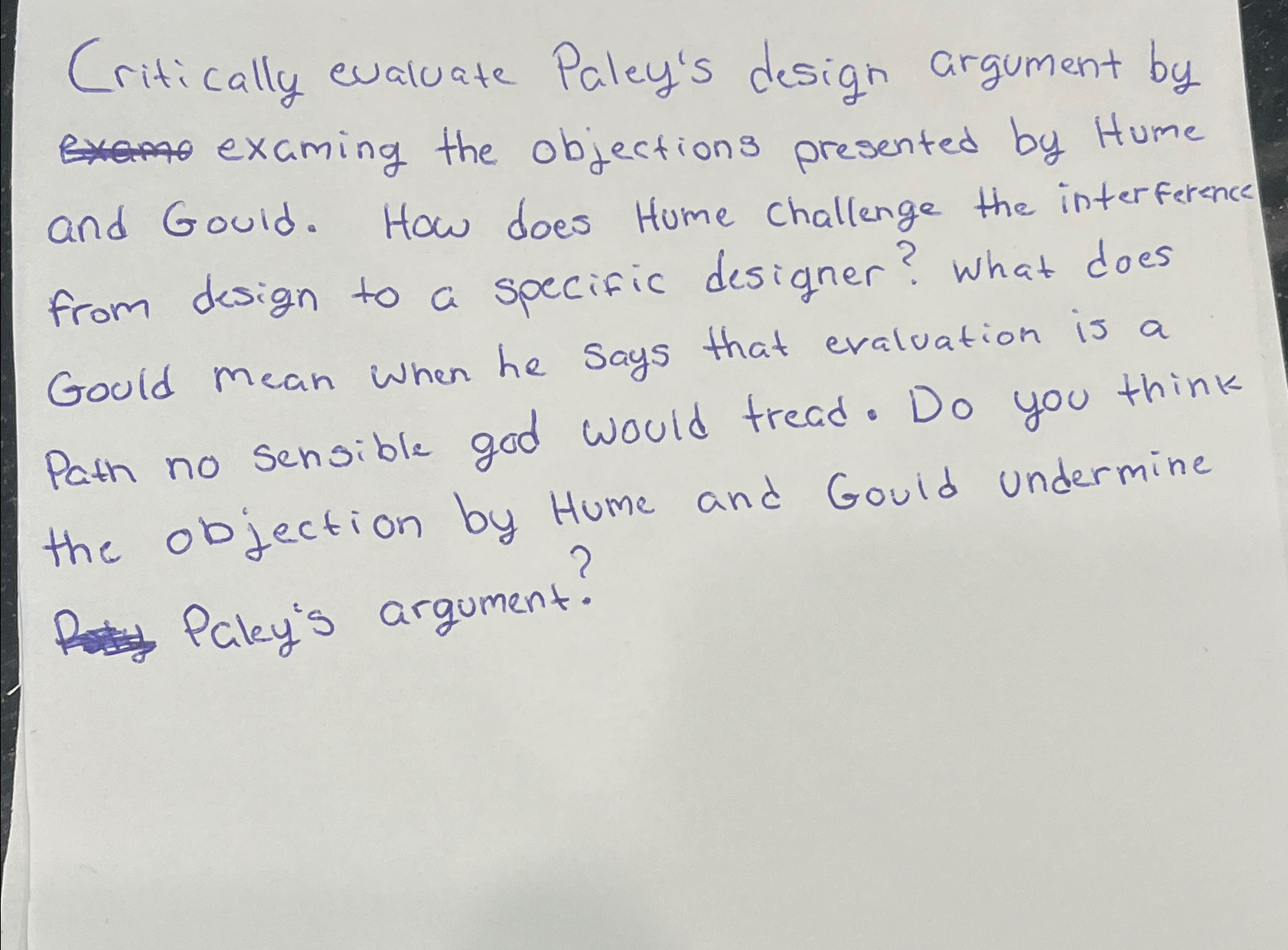 Solved Critically evaluate Paley's design argument by | Chegg.com Solved Critically evaluate Paley's design argument by | Chegg.com