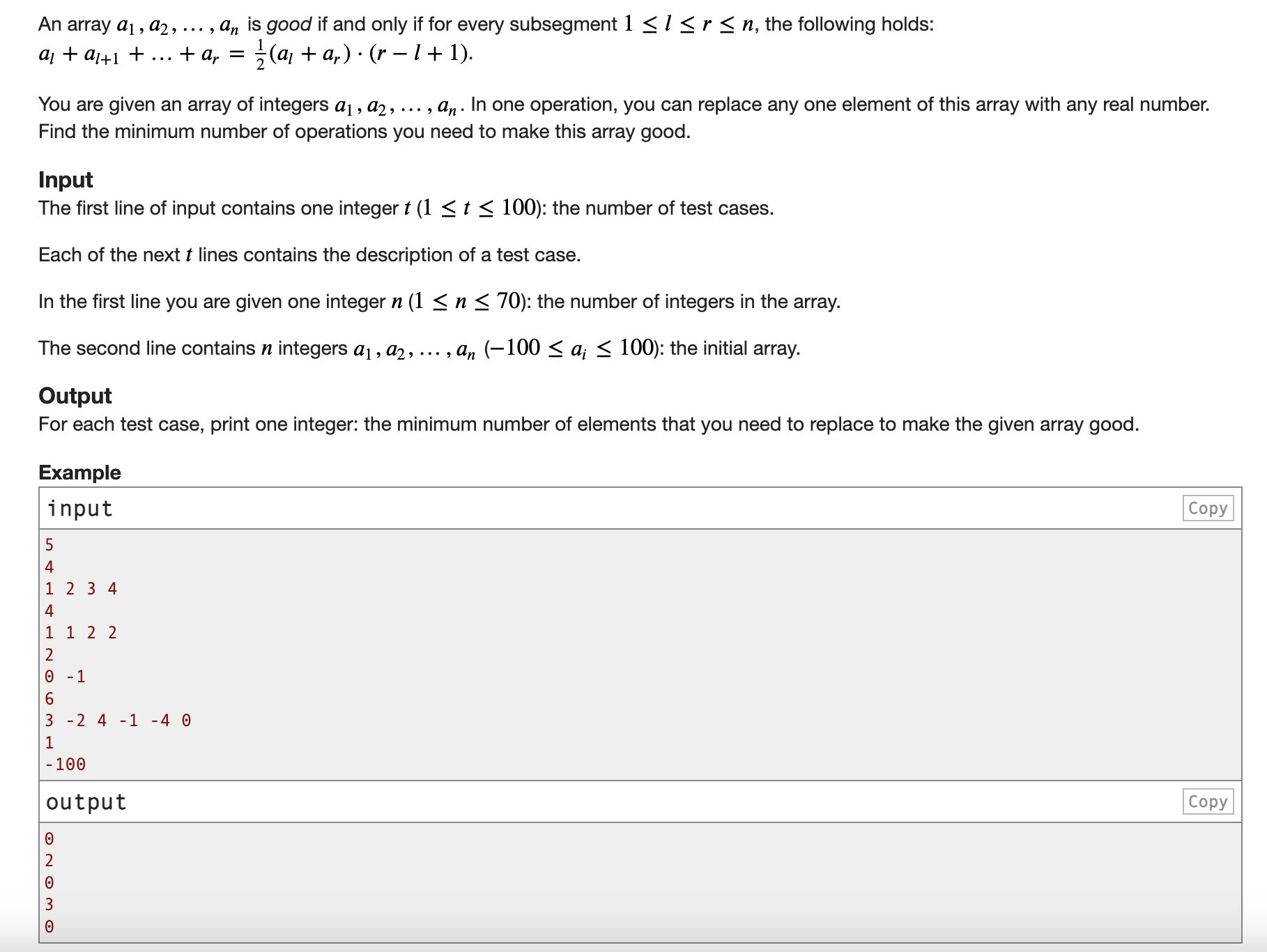 Solved C++An array a1,a2,dots,an ﻿is good if and only if for | Chegg.com