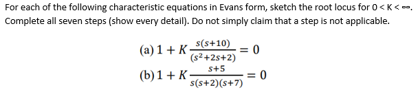 Solved For each of the following characteristic equations in | Chegg.com