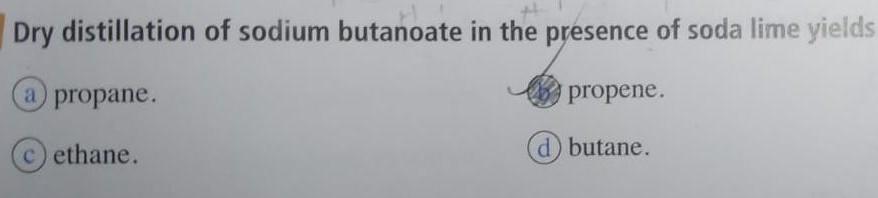Solved Dry distillation of sodium butanoate in the presence | Chegg.com