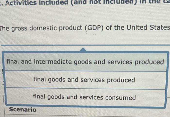Solved 2. Activities included (and not included) in the | Chegg.com