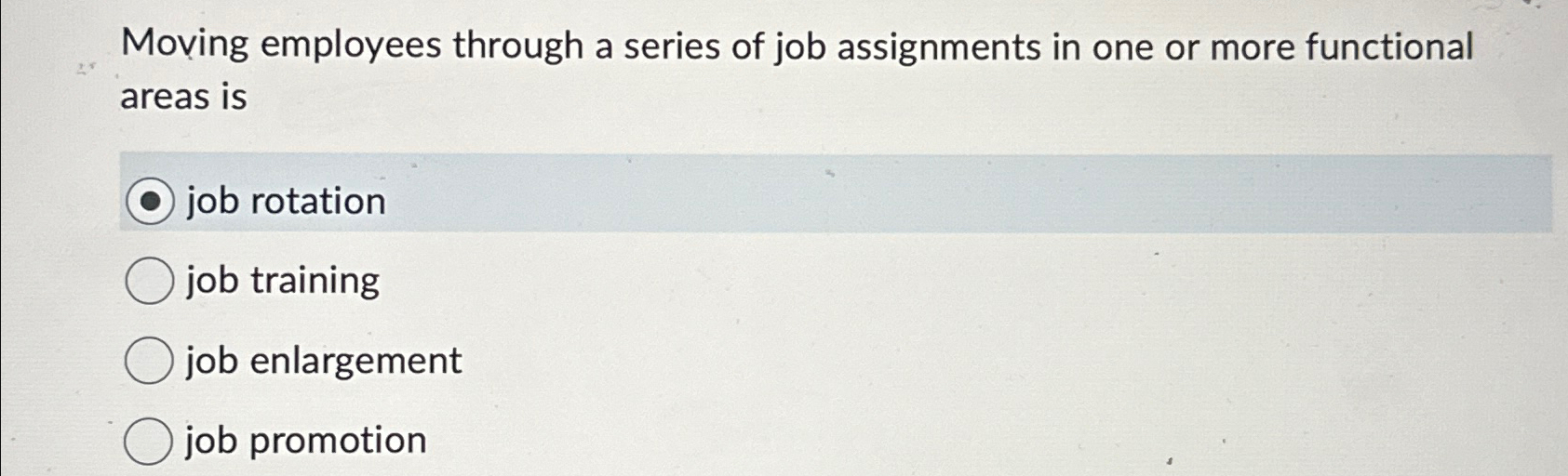 Solved Moving employees through a series of job assignments | Chegg.com