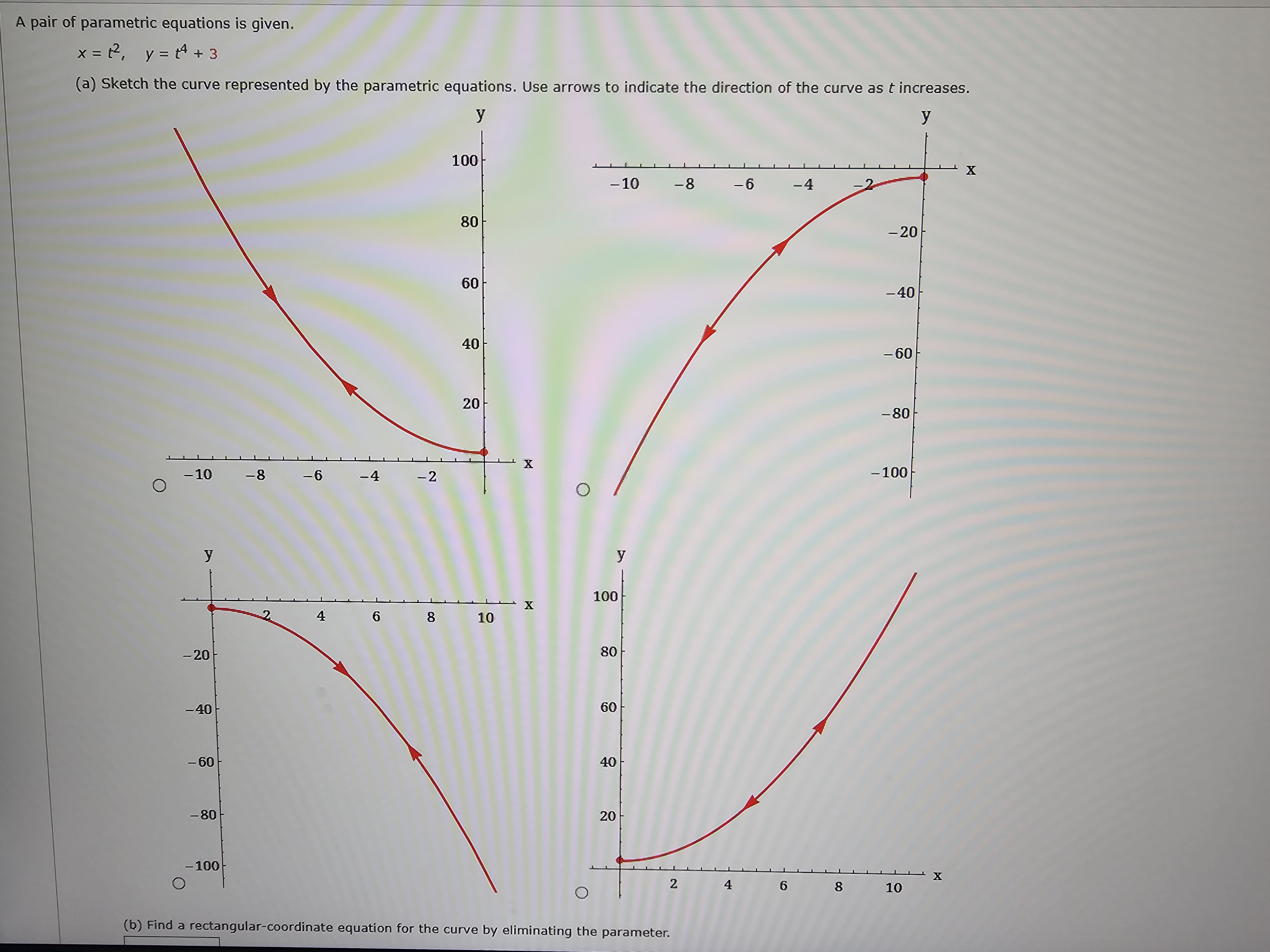 Solved A pair of parametric equations is | Chegg.com