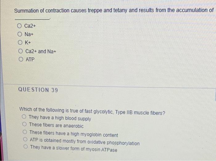 Solved Summation of contraction causes treppe and tetany and | Chegg.com