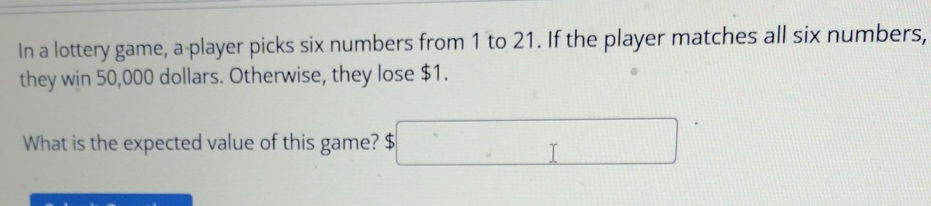 Solved In a lottery game, a-player picks six numbers from 1 | Chegg.com