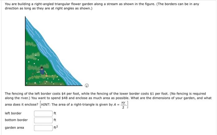 Solved You are building a right-angled triangular flower | Chegg.com