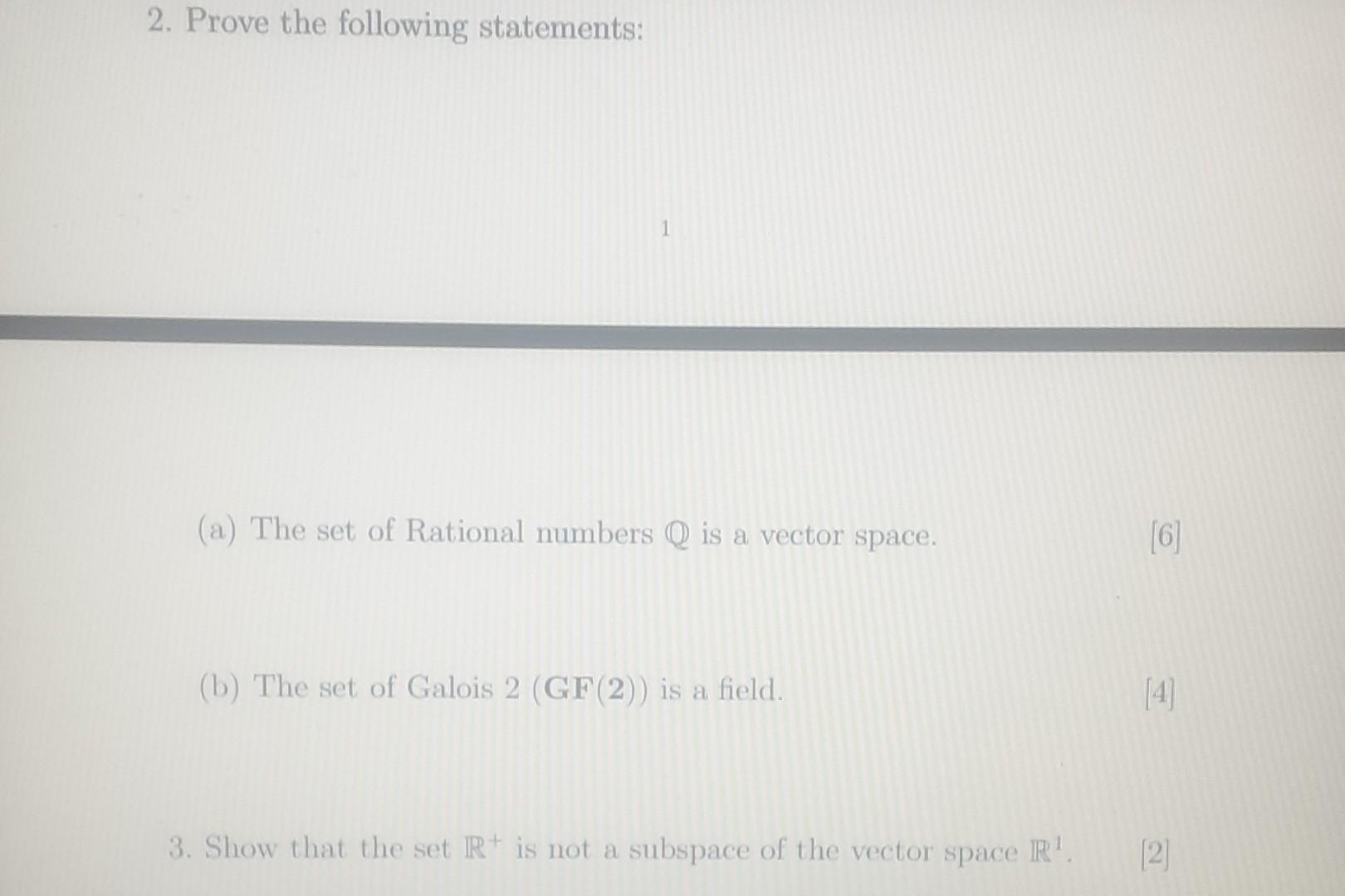 Solved 2. Prove the following statements: 1 (a) The set of | Chegg.com