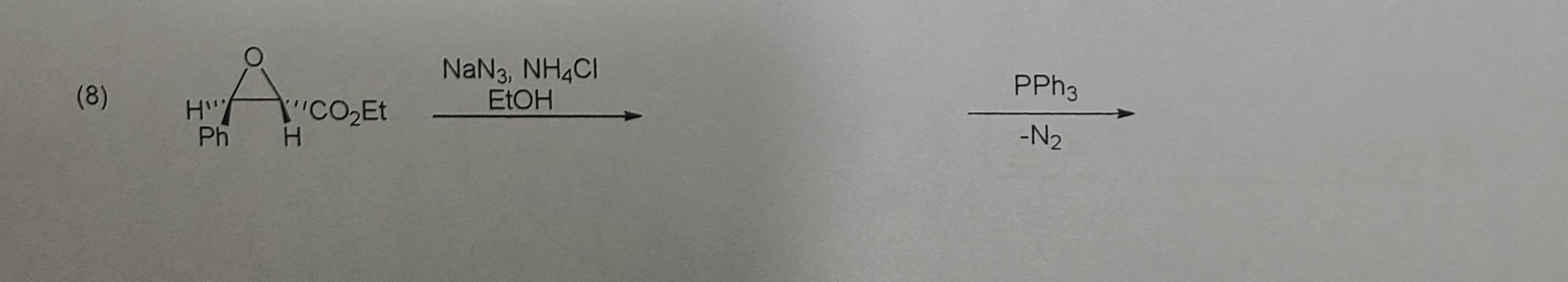 (8)Show the intermediate or major product of the | Chegg.com