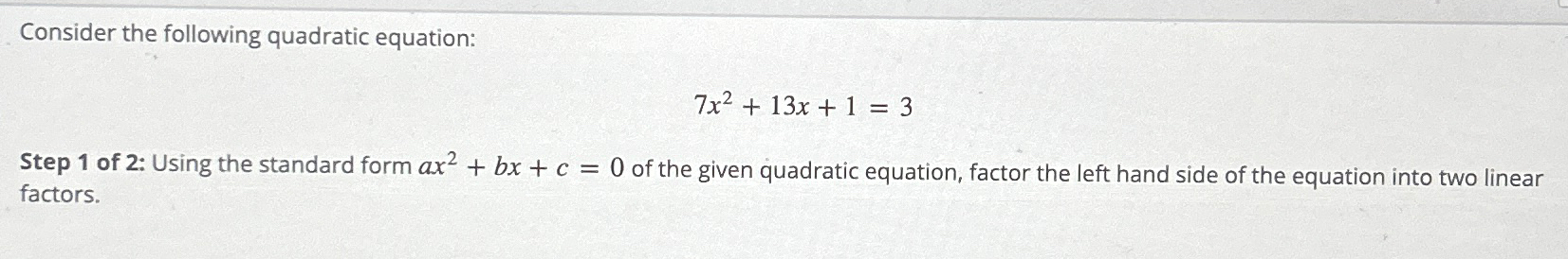 Consider the following quadratic | Chegg.com