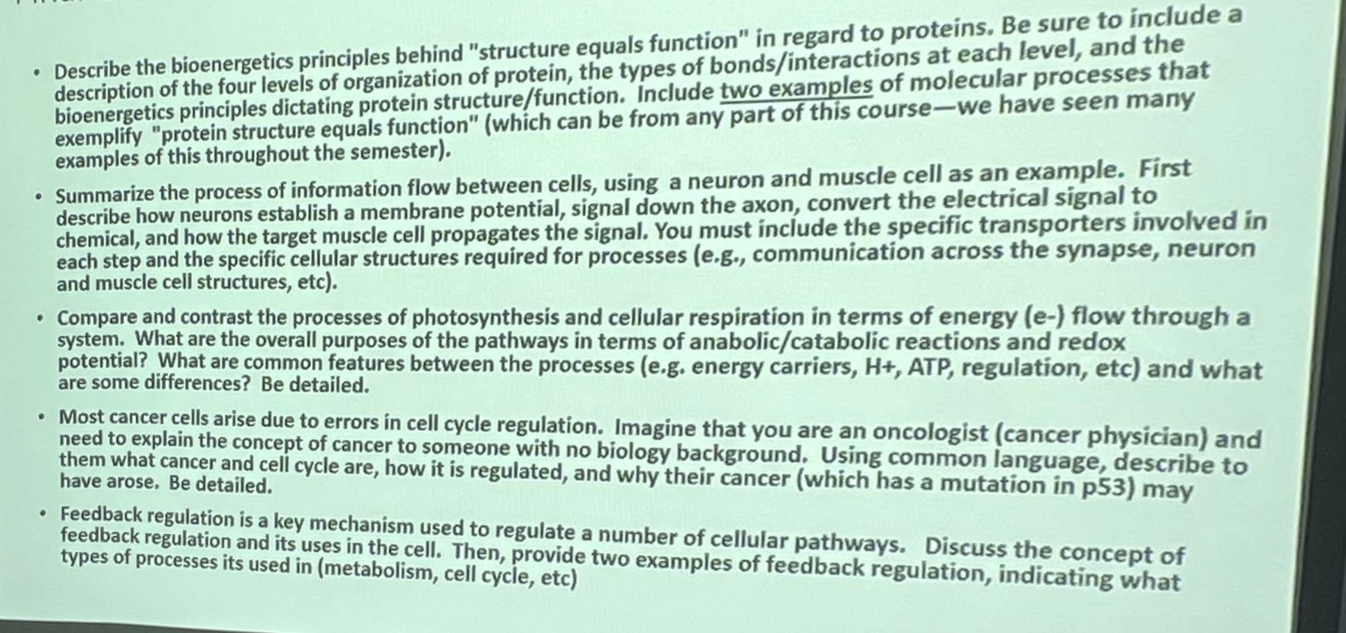 Solved Describe the bioenergetics principles behind | Chegg.com