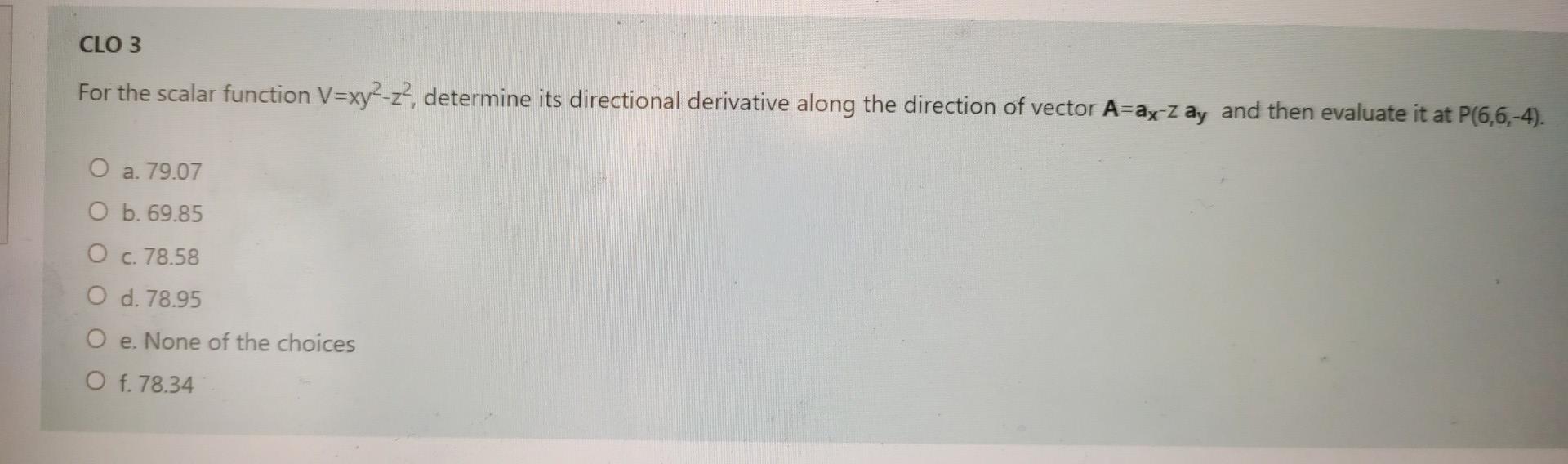Solved CLO 3 For the scalar function V=xy2-Z?, determine its | Chegg.com